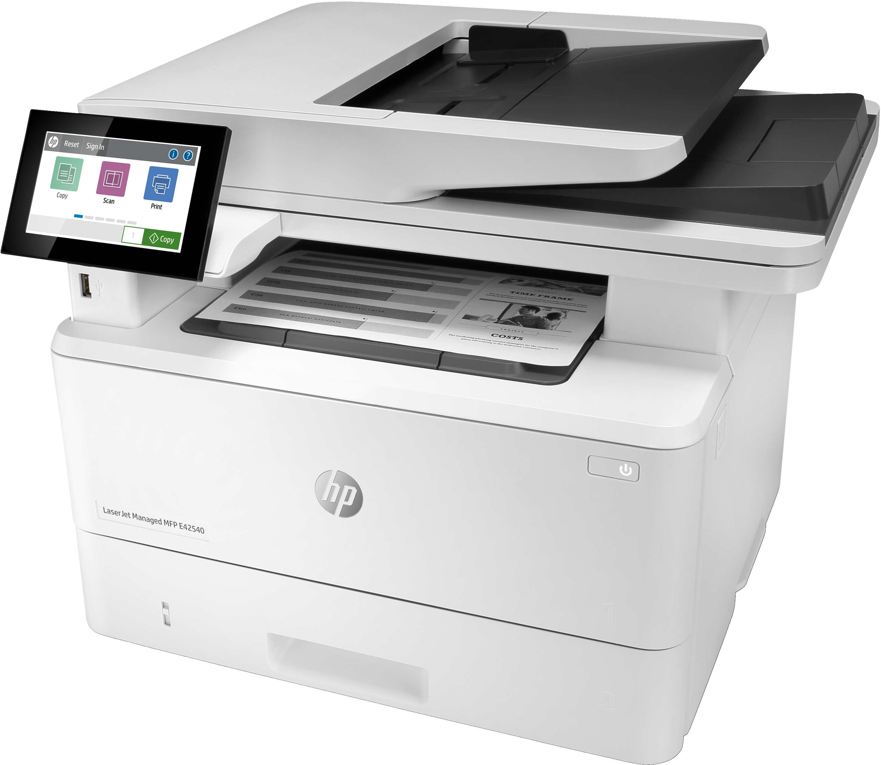 HP LaserJet Managed Imprimante multifonction E42540f, Impression, copie ...