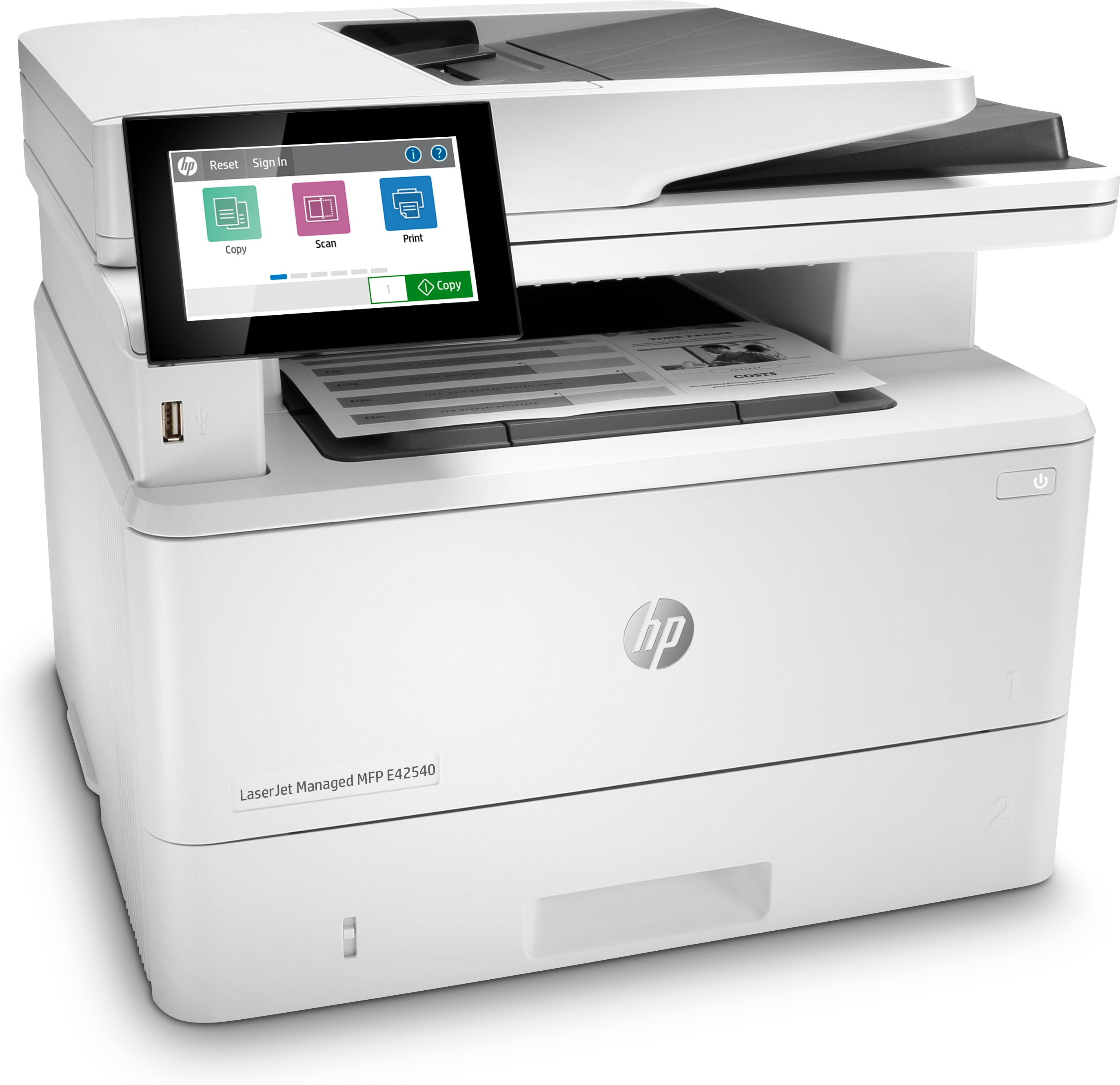 HP LaserJet Managed Imprimante multifonction E42540f, Impression, copie ...