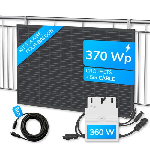 Kit panneau solaire balcon - LightMate d'EET Solaire - Puissance 370 ...