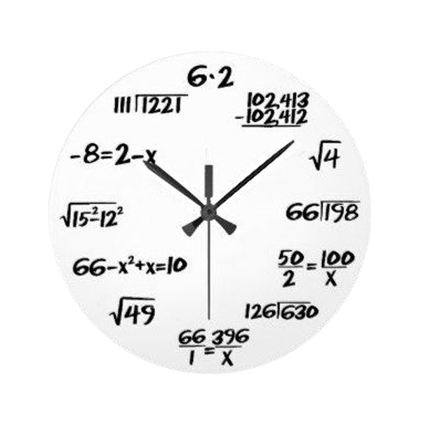 Horloge murale avec équations mathématiques pendule noir au meilleur ...