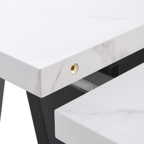 Table de salle à manger télescopique 99-159x74cm,l'espace dans cuisine ...