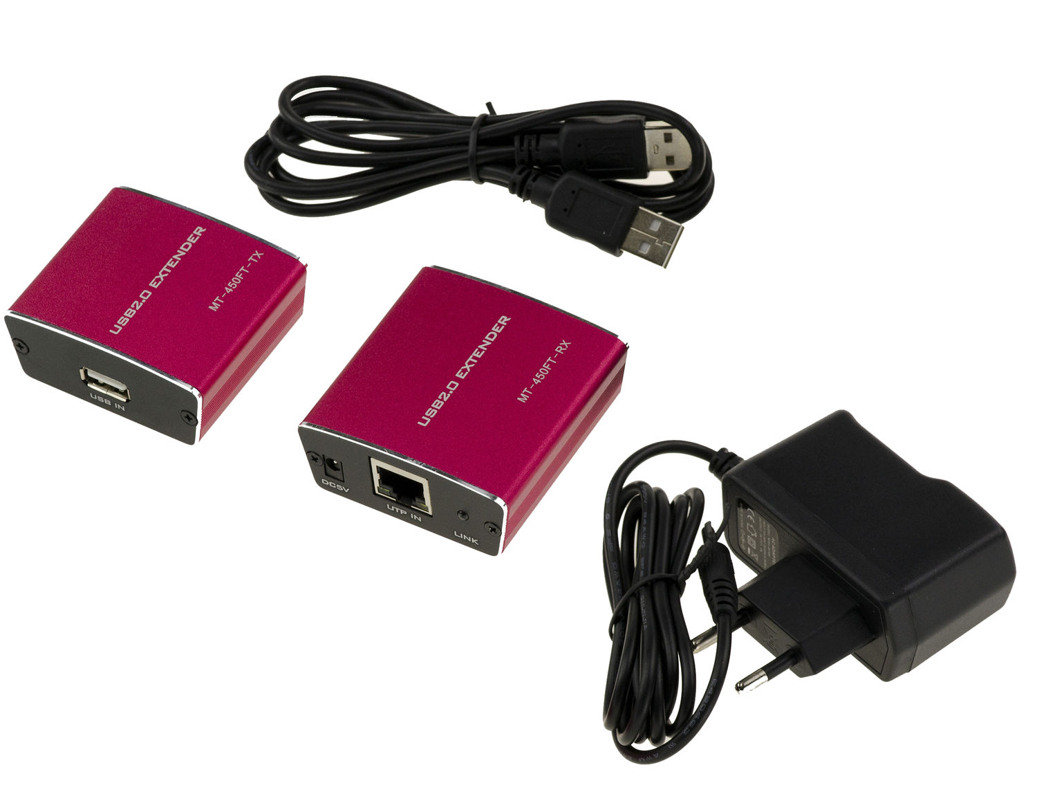 Rallonge USB A (Mâle Femelle) - USB EXTENDER Avec Alimentation et Hub ...