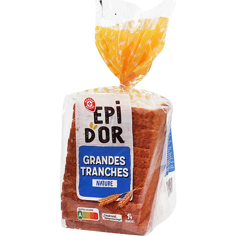 Pain de mie sandwich nature - 550g - EPI D'OR au meilleur prix | E.Leclerc