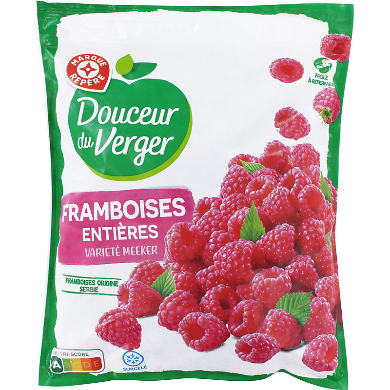 Framboises entières surgelées - 1 kg - DOUCEUR DU VERGER au meilleur ...