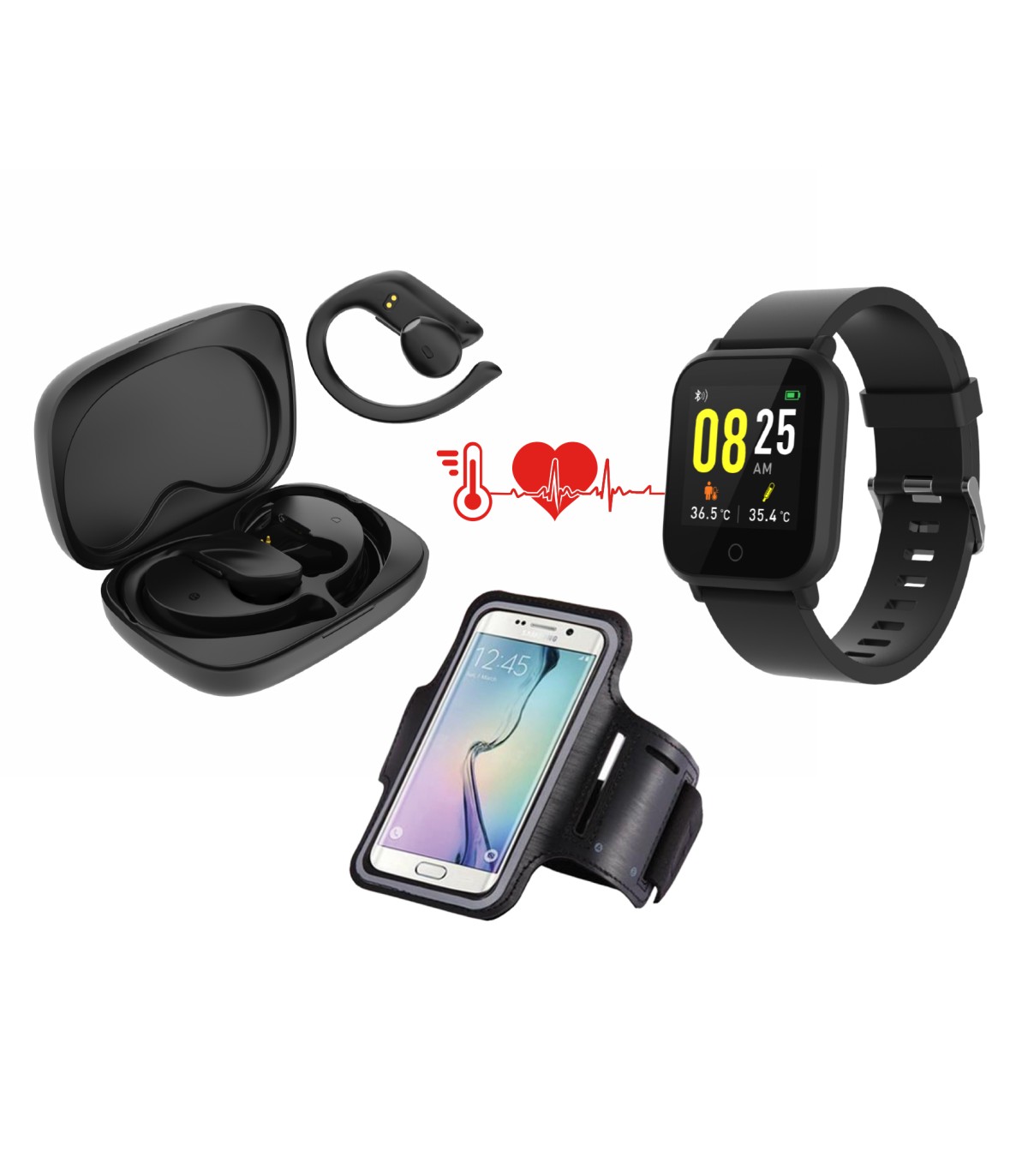 Pack Montre Connectée Sport BLP6251-133 - Blaupunkt Noir au meilleur ...