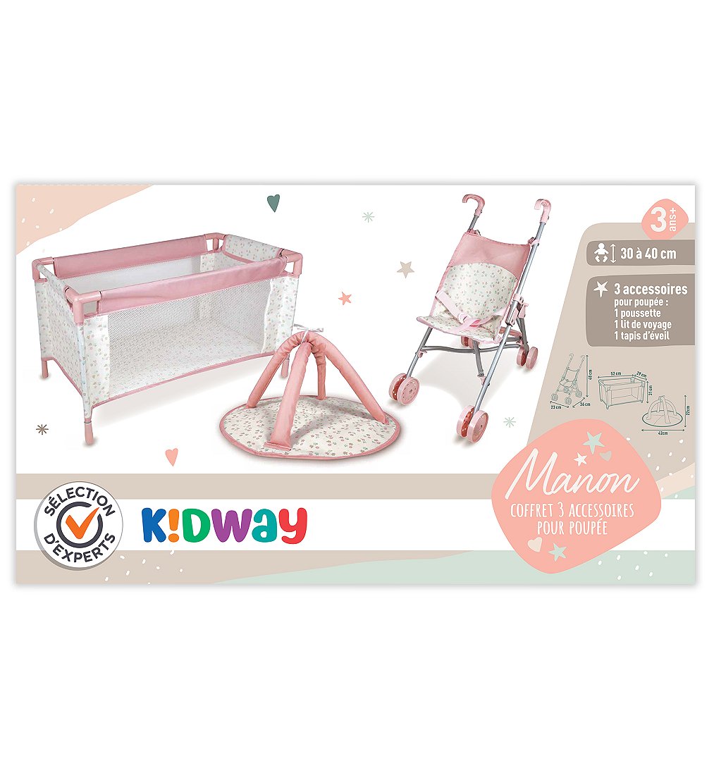 KIDWAY - Coffret 3 accessoires Manon - Poupée - 3 ans et + au meilleur ...