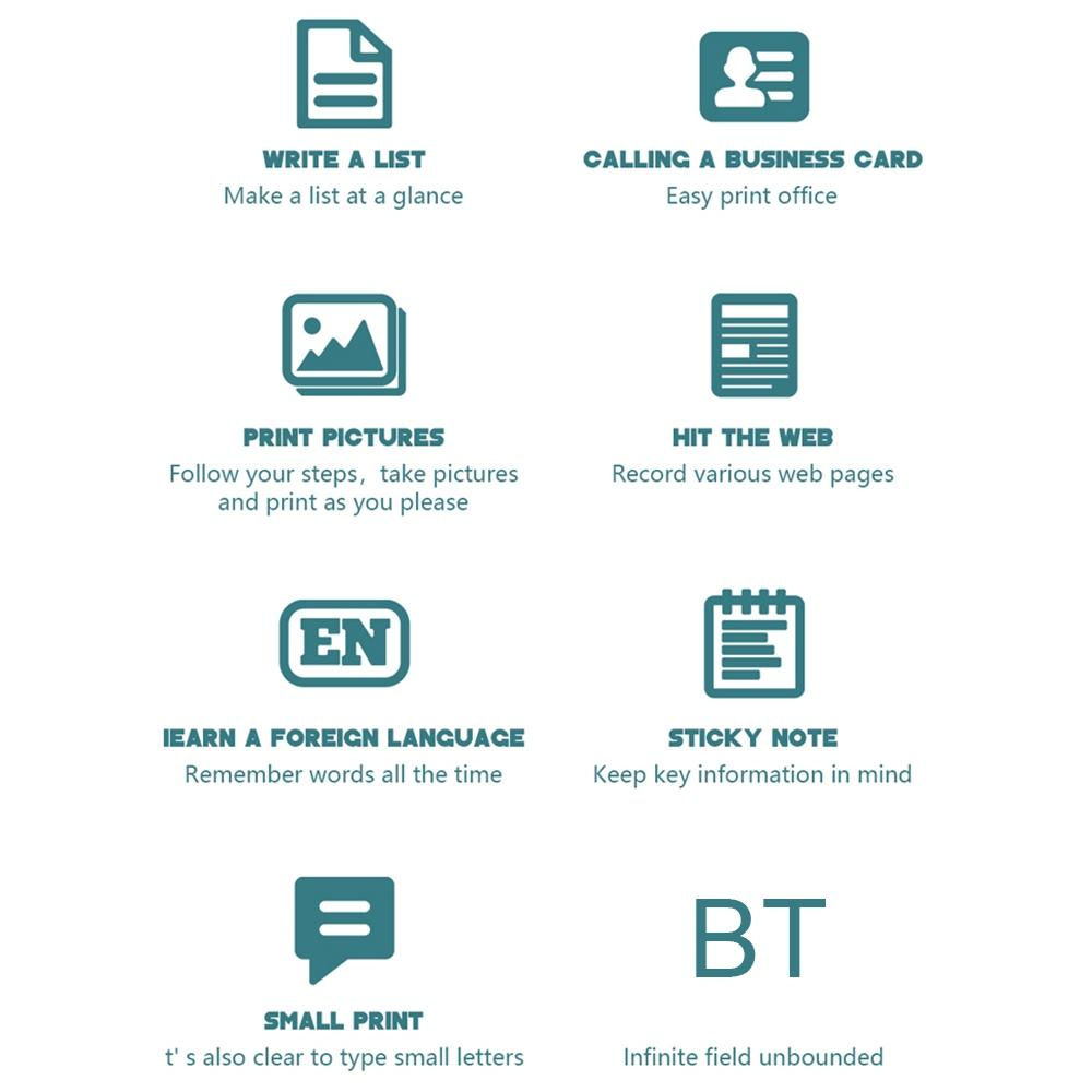 Mini Imprimante Portable Bluetooth Rose Haute Définition Avec Papier ...