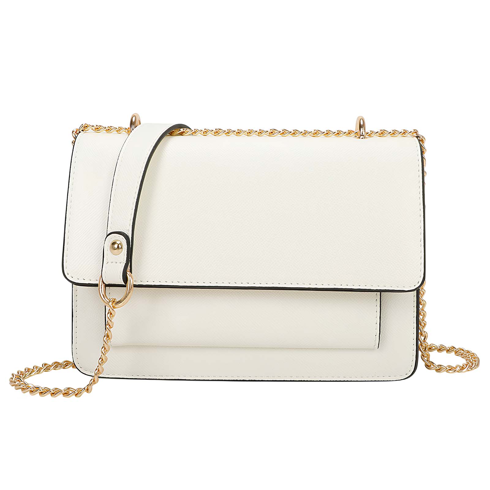 Gallantry Sac Bandoulière pour Femme avec Chaîne Dorée et Rabat à Poche ...