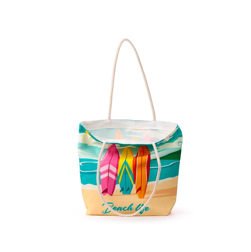 Sac de plage 41 x 55 cm Surf beach life au meilleur prix | E.Leclerc