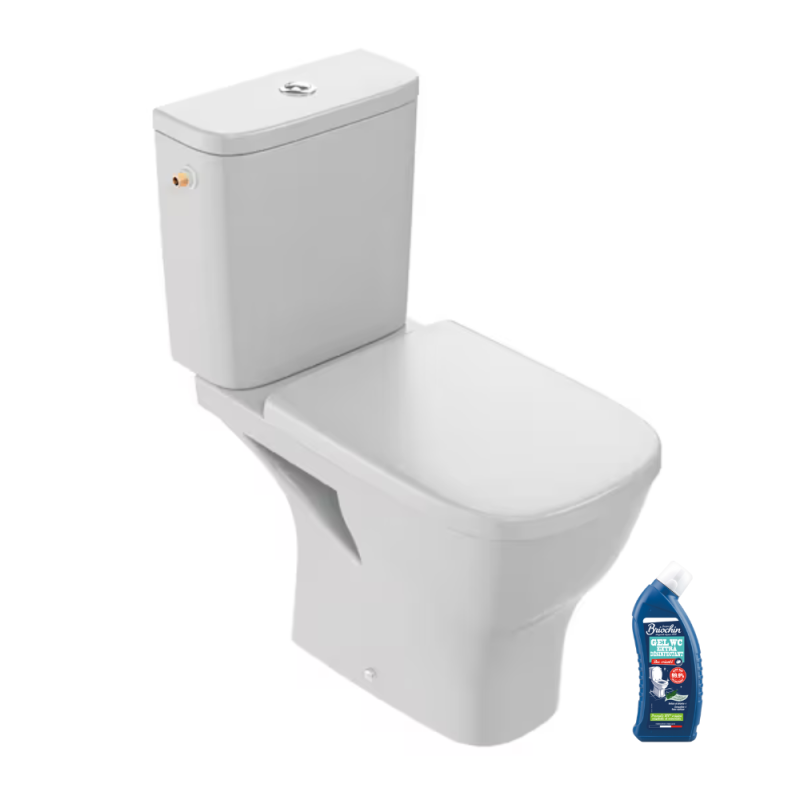 WC à poser sans bride Jacob Delafon Struktura + abattant + nettoyant au meilleur prix | E.Leclerc