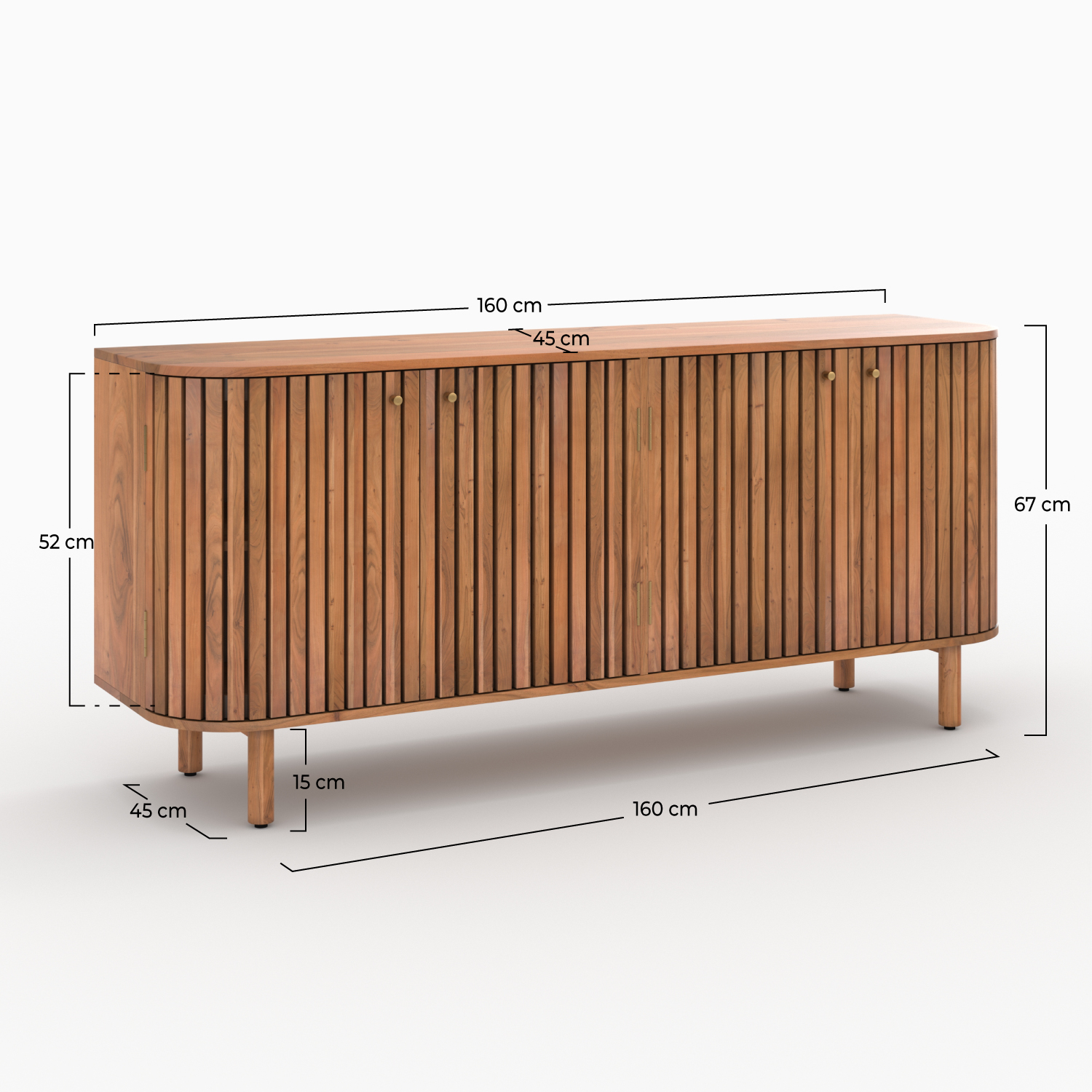 Buffet en bois d'acacia-Paola au meilleur prix | E.Leclerc