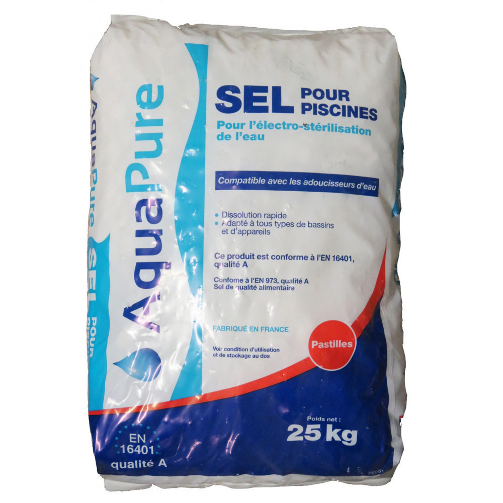 Sel pastilles en sac de 25 kg, sel piscine au meilleur prix | E.Leclerc