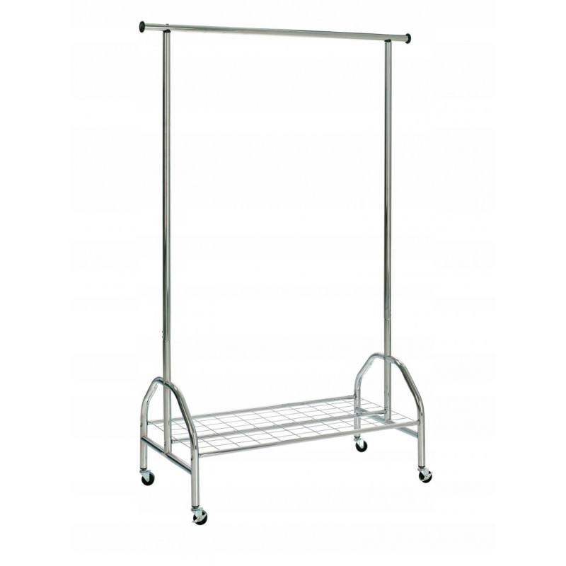 Portant penderie à roulettes 120 x 49 x 181cm - Chrome au meilleur prix ...