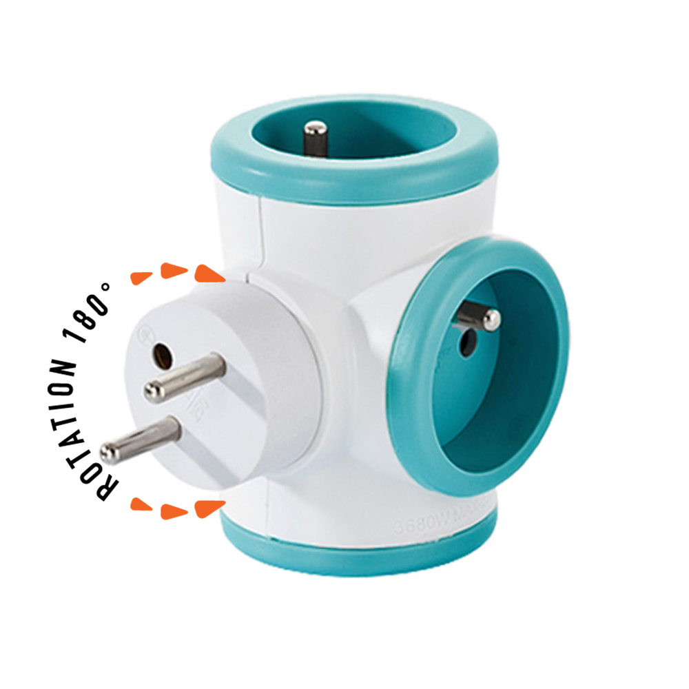 Triplite rotative Turquoise 3x16A - Watt and Co au meilleur prix | E ...