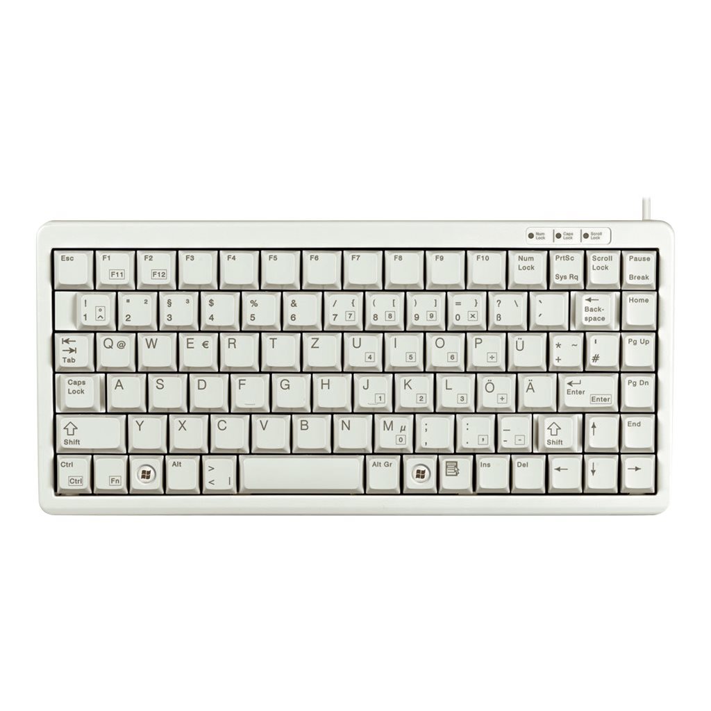 Clavier compacte mécanique bas profil 86 touches USB+PS/2 gris layout ...