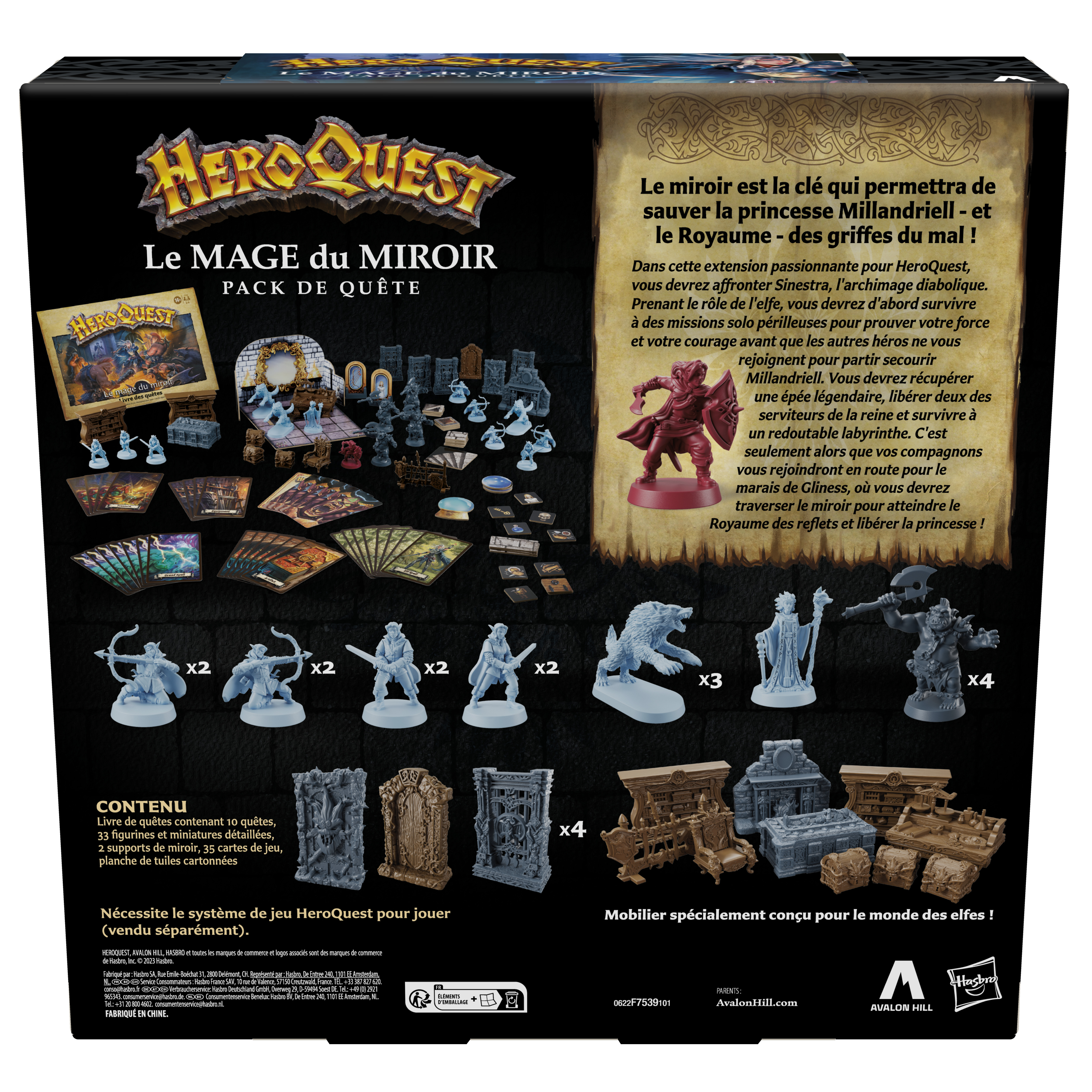 Avalon Hill HeroQuest, pack de quête Le mage du miroir au meilleur prix ...