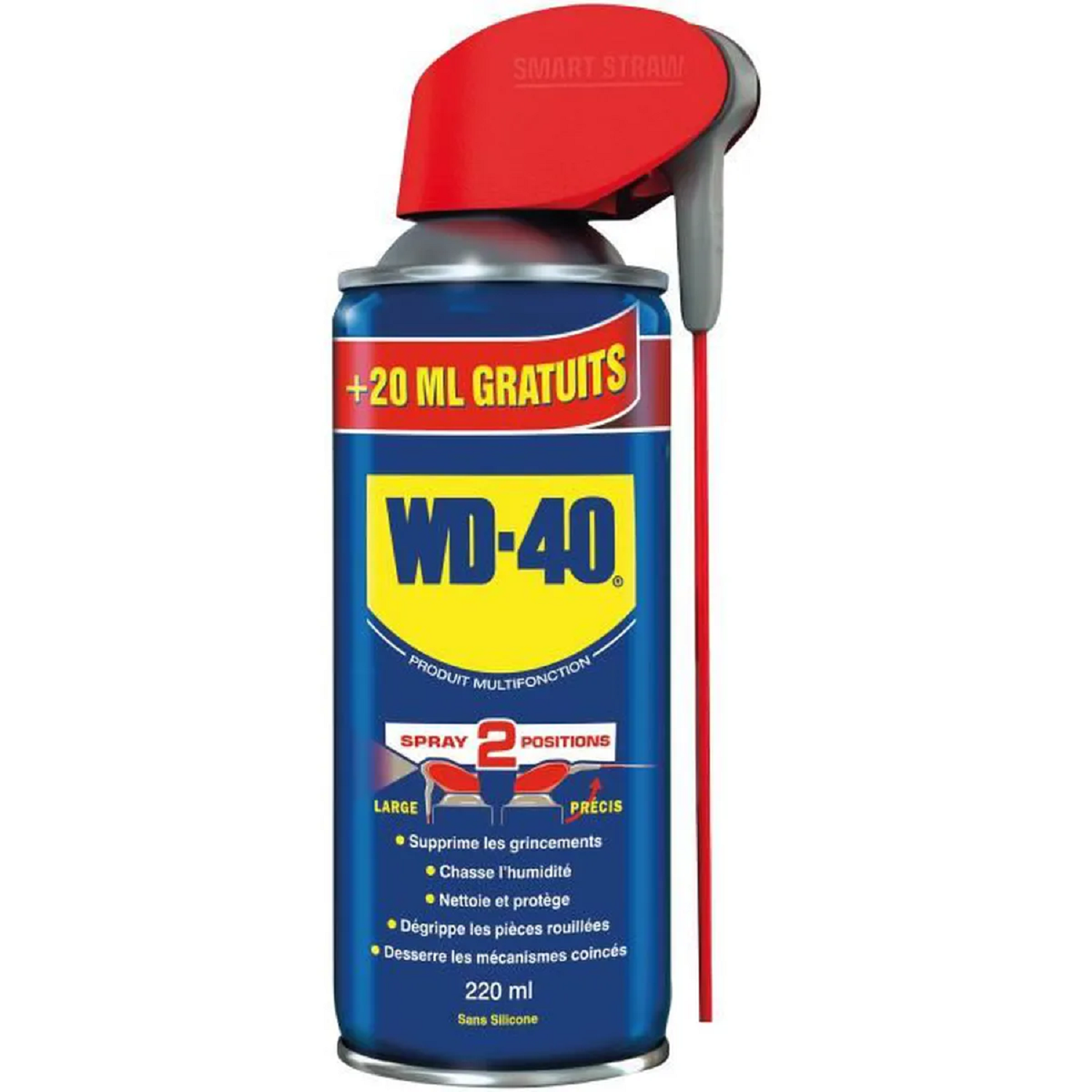 Wd-40 Aérosol 200 Ml Spray double position au meilleur prix | E.Leclerc