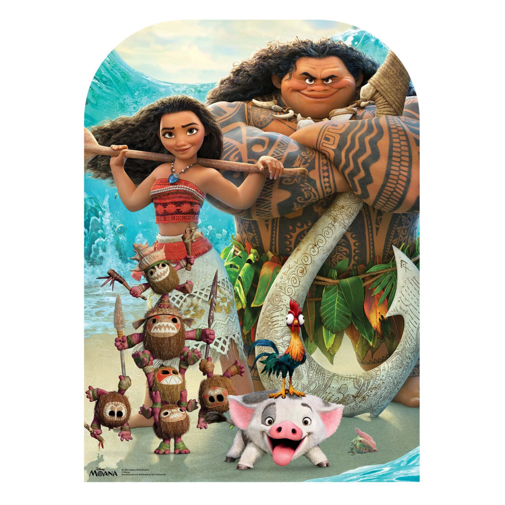 Figurine en carton Passe tête Vaiana (Moana) et Maui Disney H 95 CM au ...