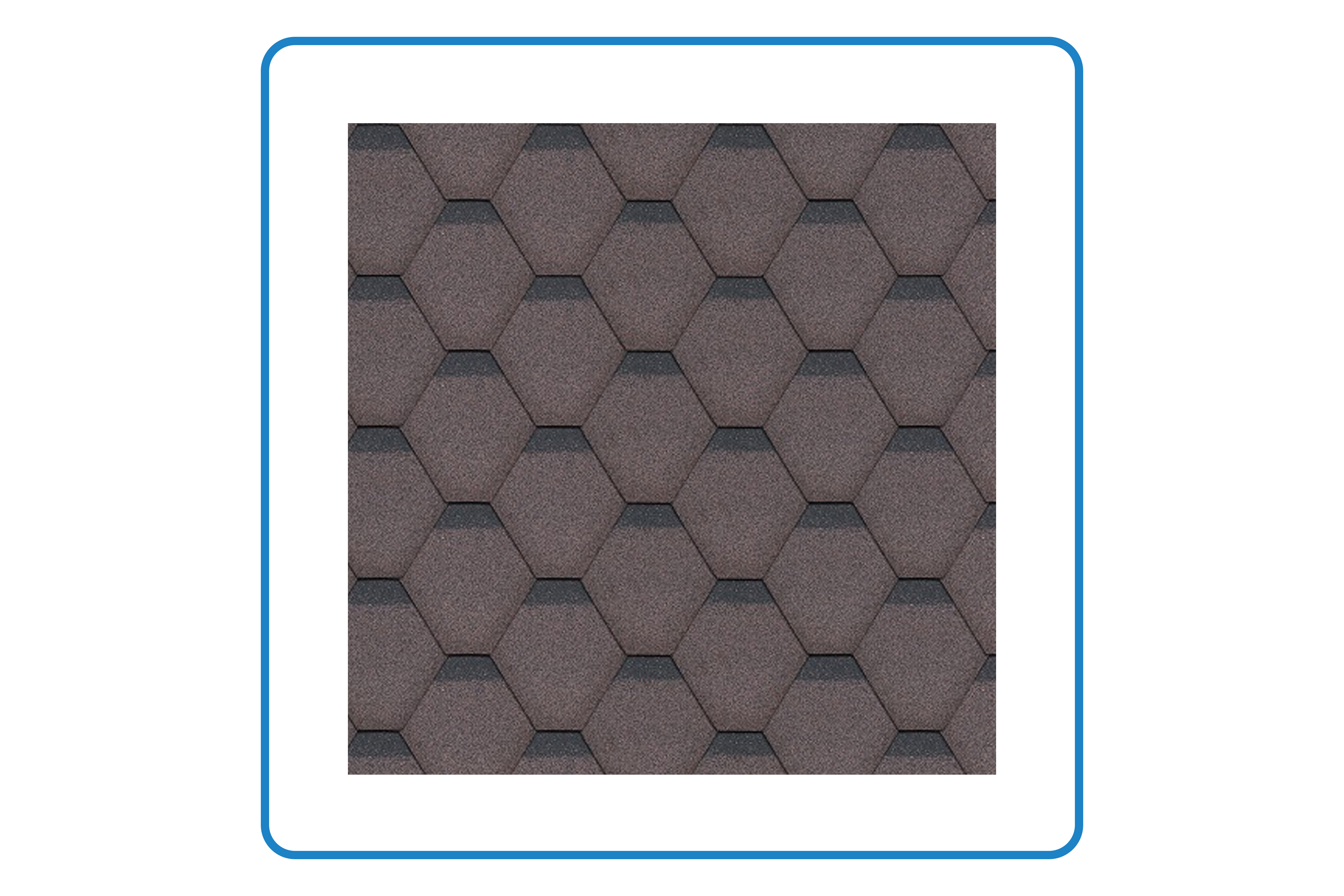 Bardeaux bitumineux Hexagonal Rock H-BROWN - 3 m2, couleur marron ...