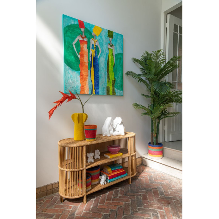 Vase Design en Argile Juno 27cm Jaune au meilleur prix | E.Leclerc