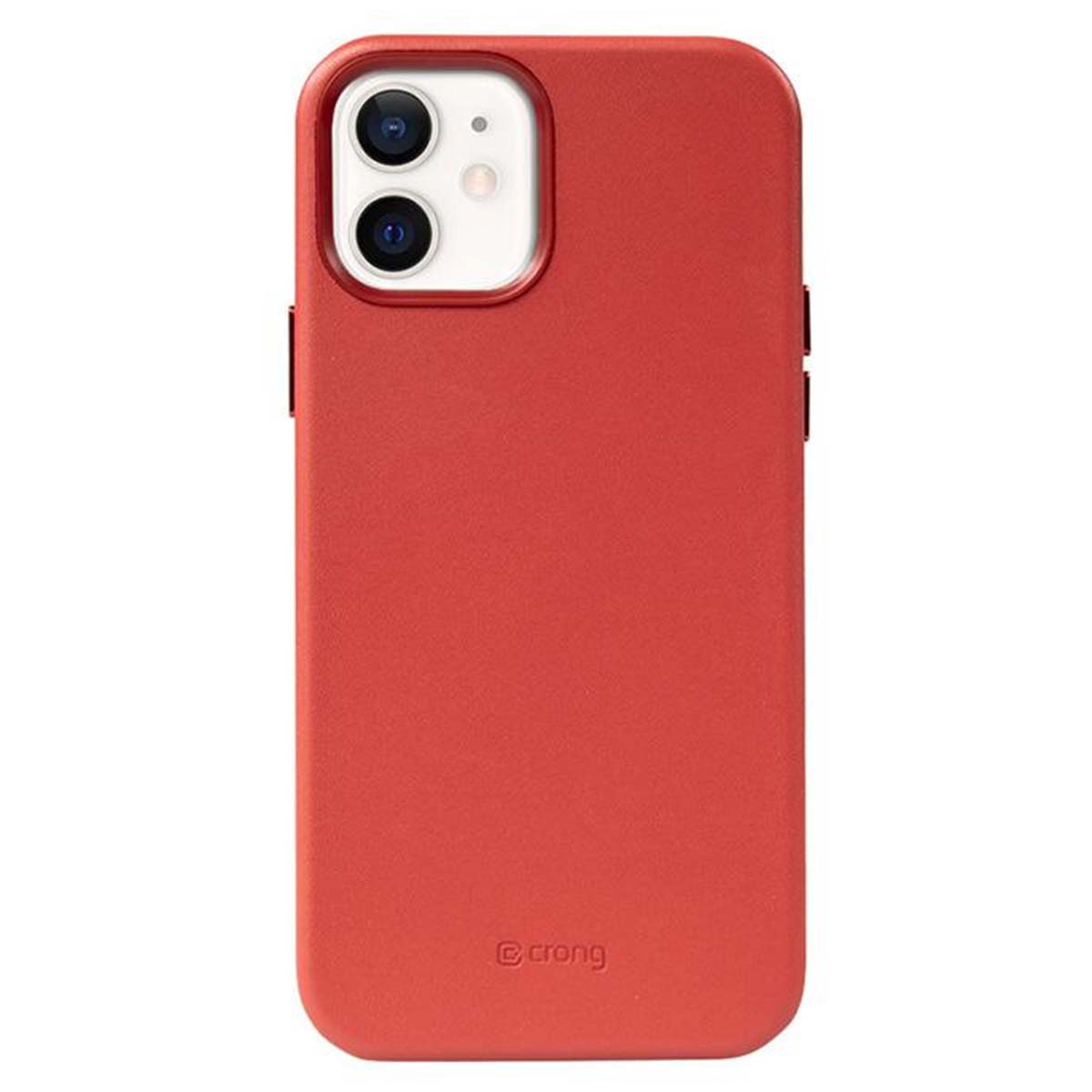 Crong Coque MagSafe pour iPhone 12 et 12 Pro en Cuir Écologique Rouge ...