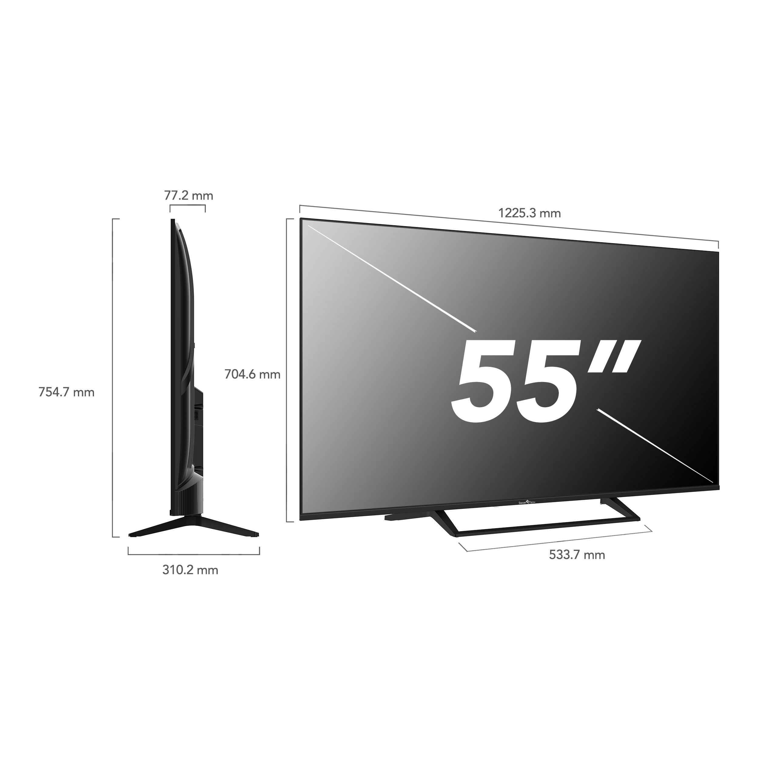 Smart Tech TV QLED 4K UHD 55' (139 cm) 55QG06K Google TV- 4xHDMI ...