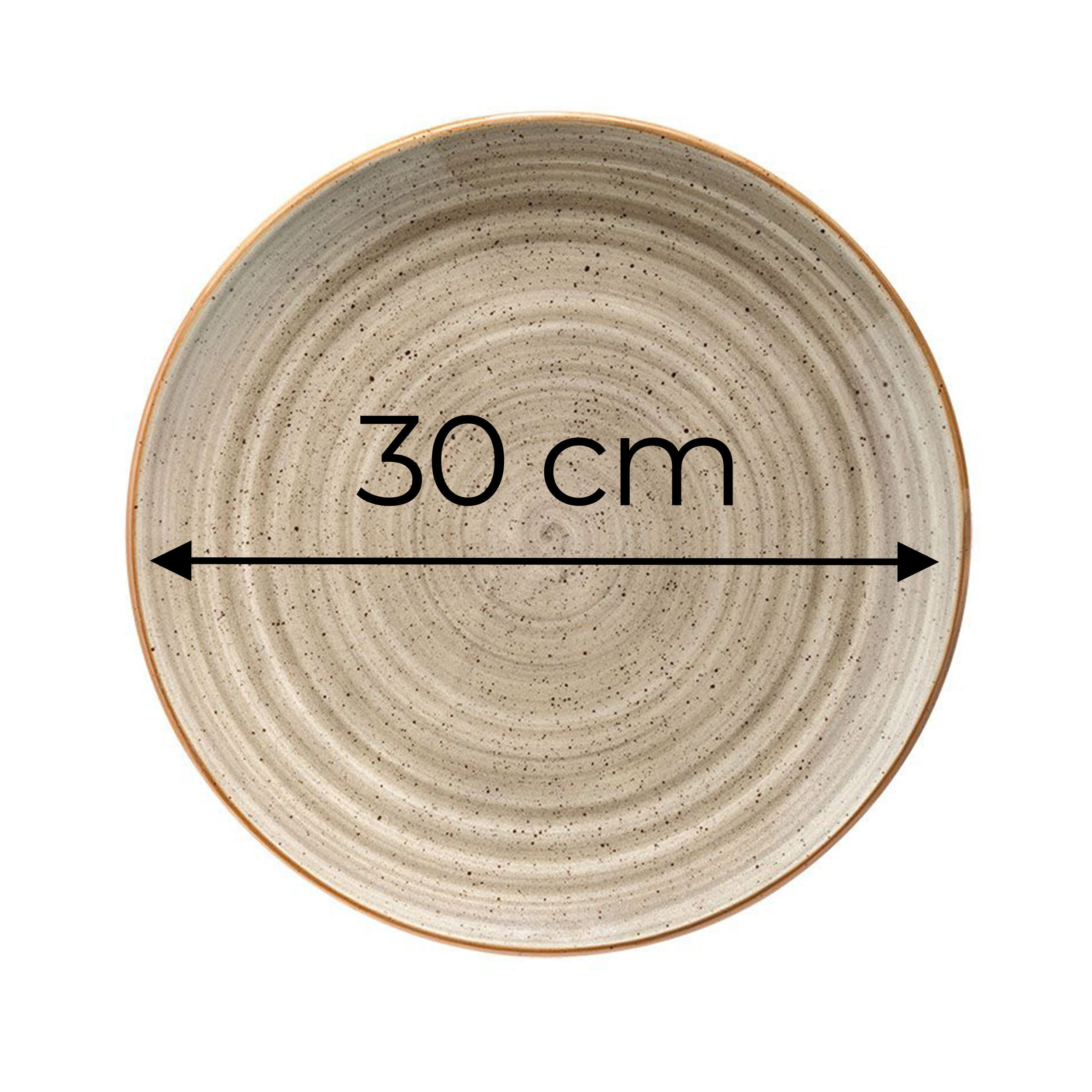 Assiettes rondes pour 6 personnes, plates, MODENA, en porcelaine beige ...