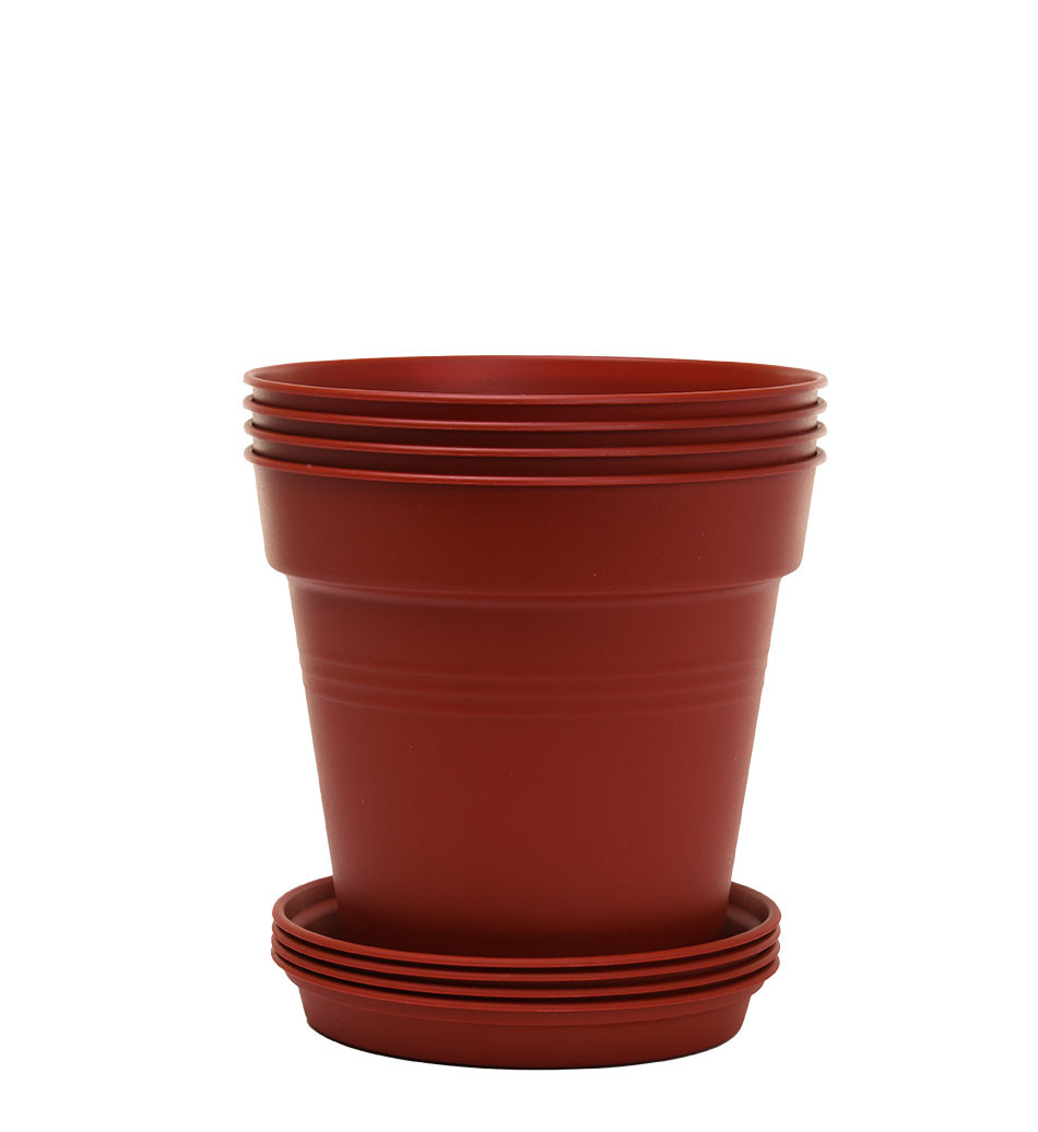 Pots de Jardin Rond avec plat circulaire (15cm, Lot de 4) au meilleur ...