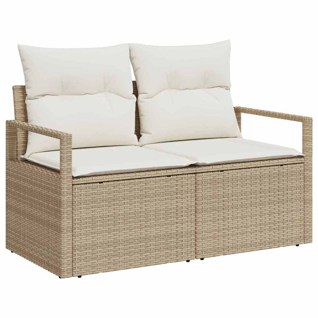 VidaXL Ensemble de canapé de jardin 7 pcs Beige et blanc polyrotin au ...