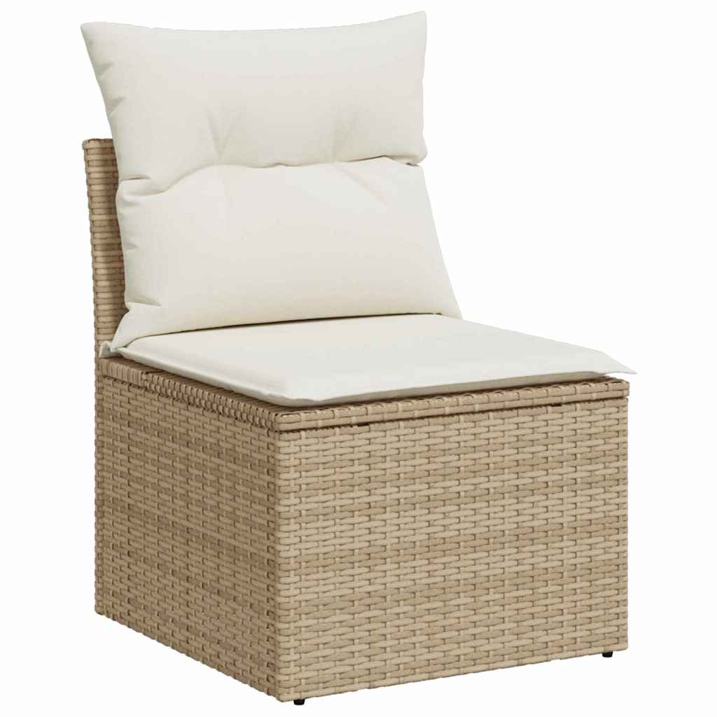 VidaXL Ensemble de canapé de jardin 7 pcs Beige et blanc polyrotin au ...