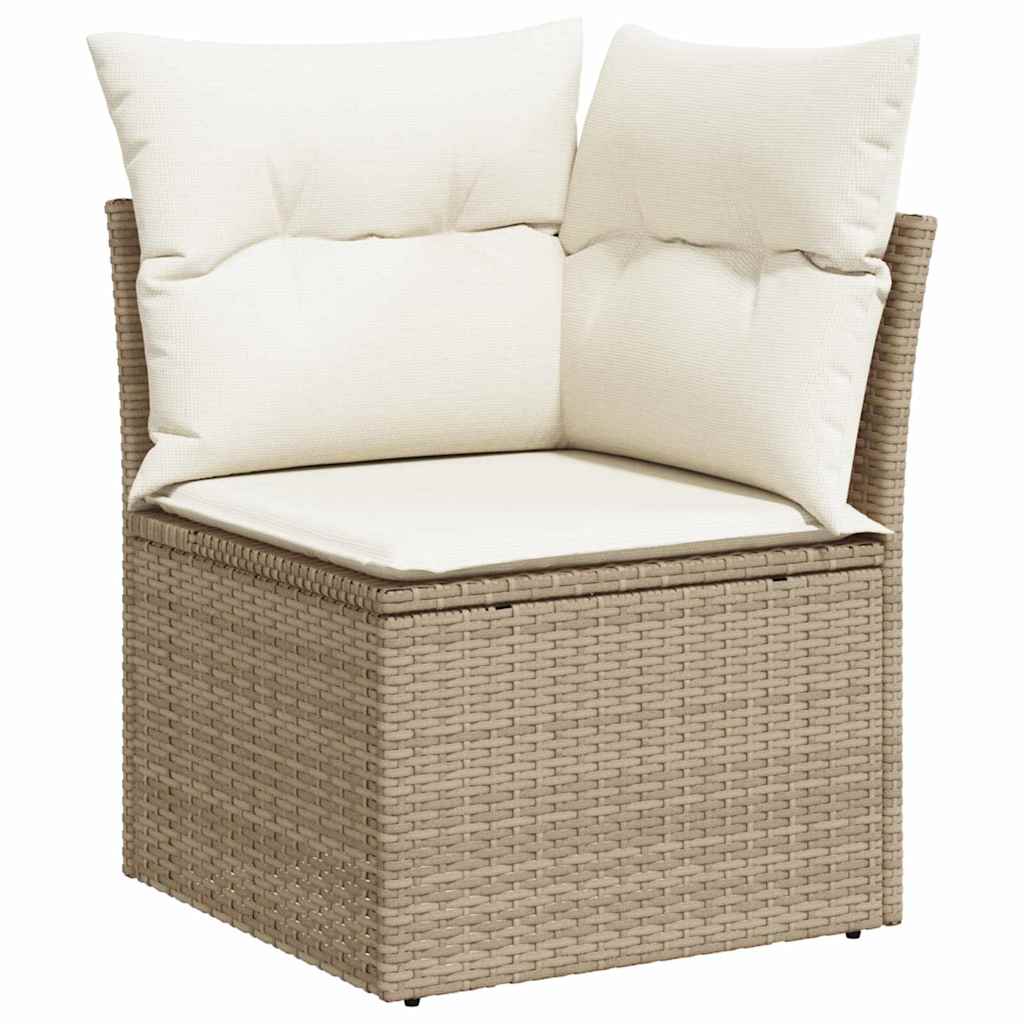 VidaXL Ensemble de canapé de jardin 7 pcs Beige et blanc polyrotin au ...
