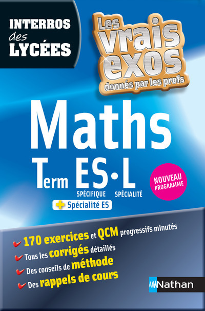 Interros des Lycées Maths Terminale ES.L (Broché) au meilleur prix | E ...