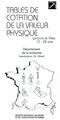 TABLES DE COTATION DE LA VALEUR PHYSIQUE. (Relié) au meilleur prix | E ...